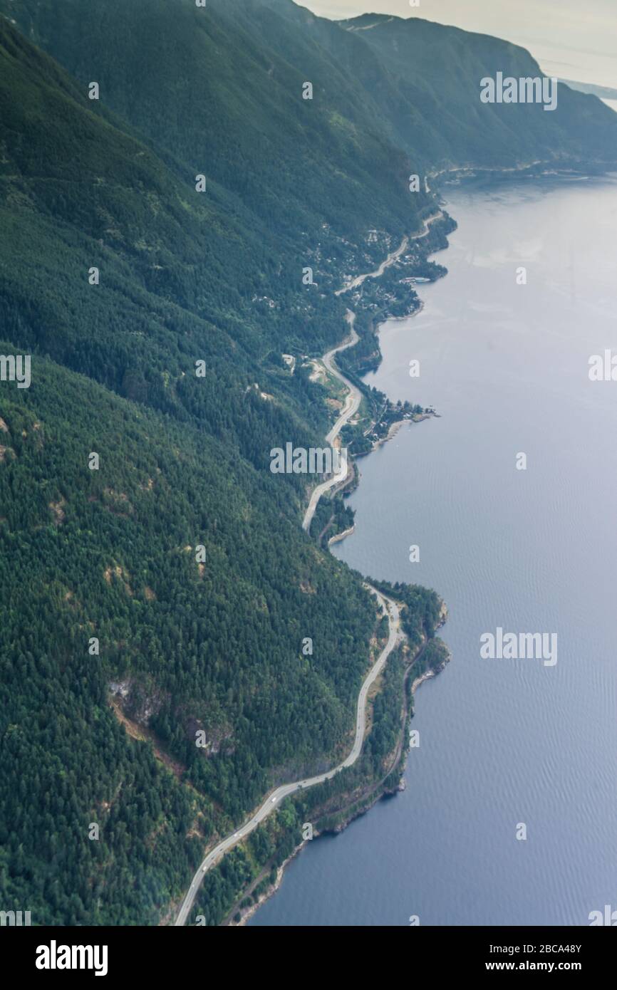 Beautiful canadian nature full of mountains, forests and lakes around ...