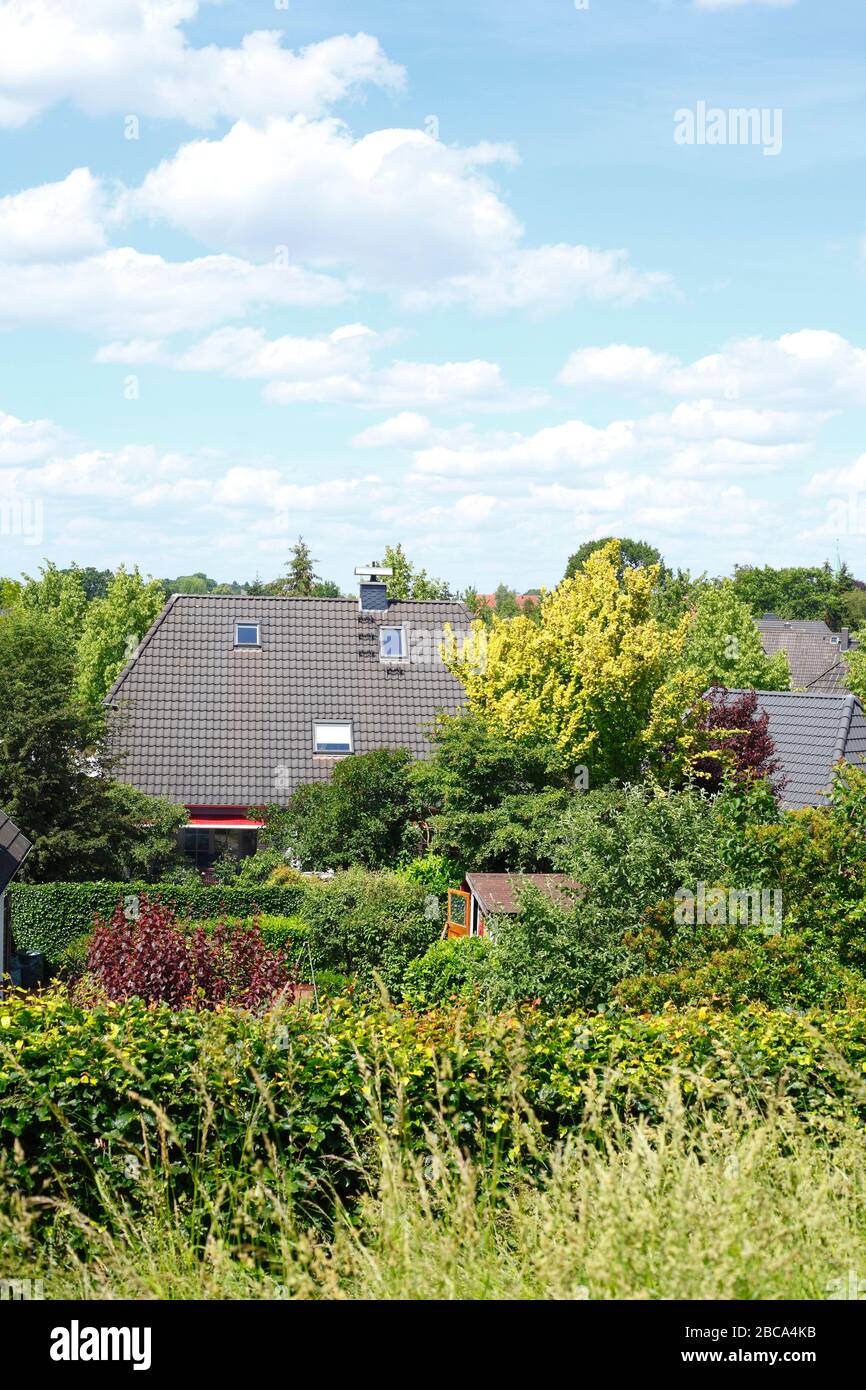 Residential building, Oyten, Lower Saxony, Germany, Europe Stock Photo ...
