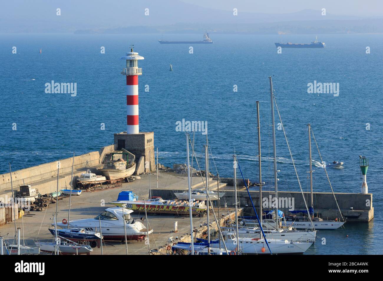 Breakwater Lighthouse,Burgas,Bulgaria,Eastern Europe Stock Photo - Alamy
