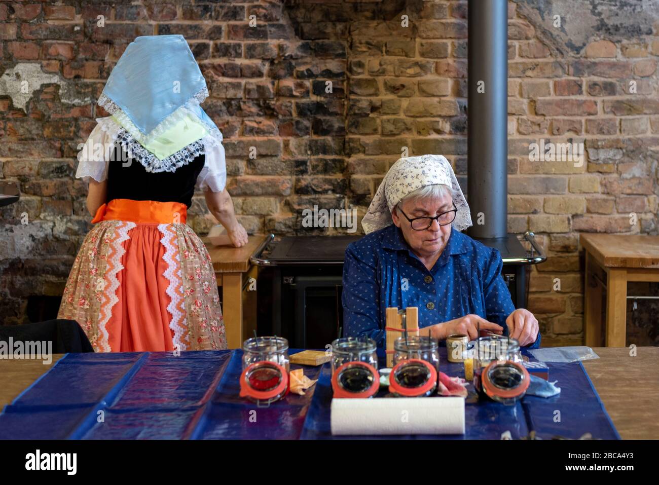 Woman in Sorbian traditional costume, woman in Sorbian traditional ...