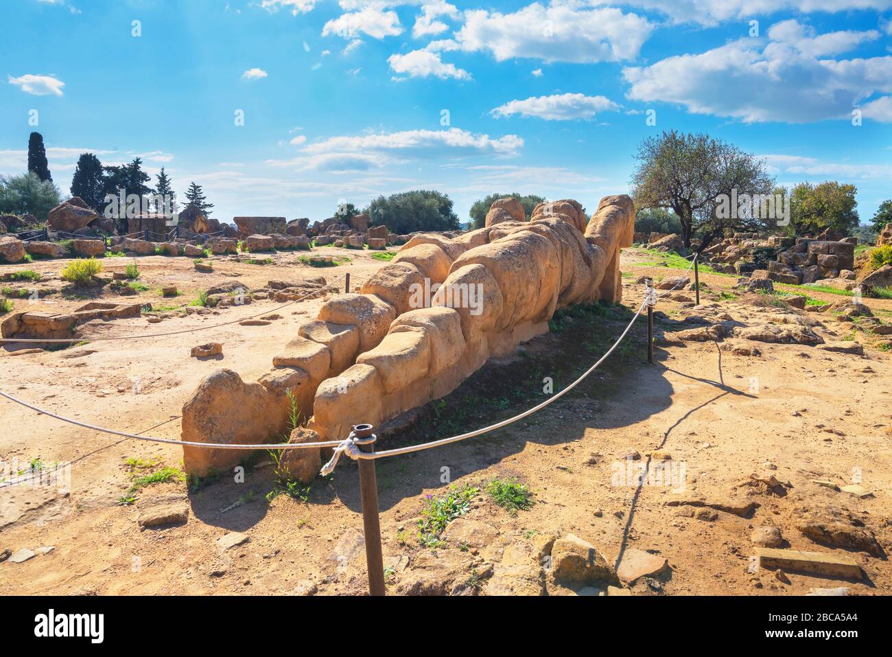 Atlas Statue, Valley of the Temples, Agrigento, Sicily, Italy Stock ...