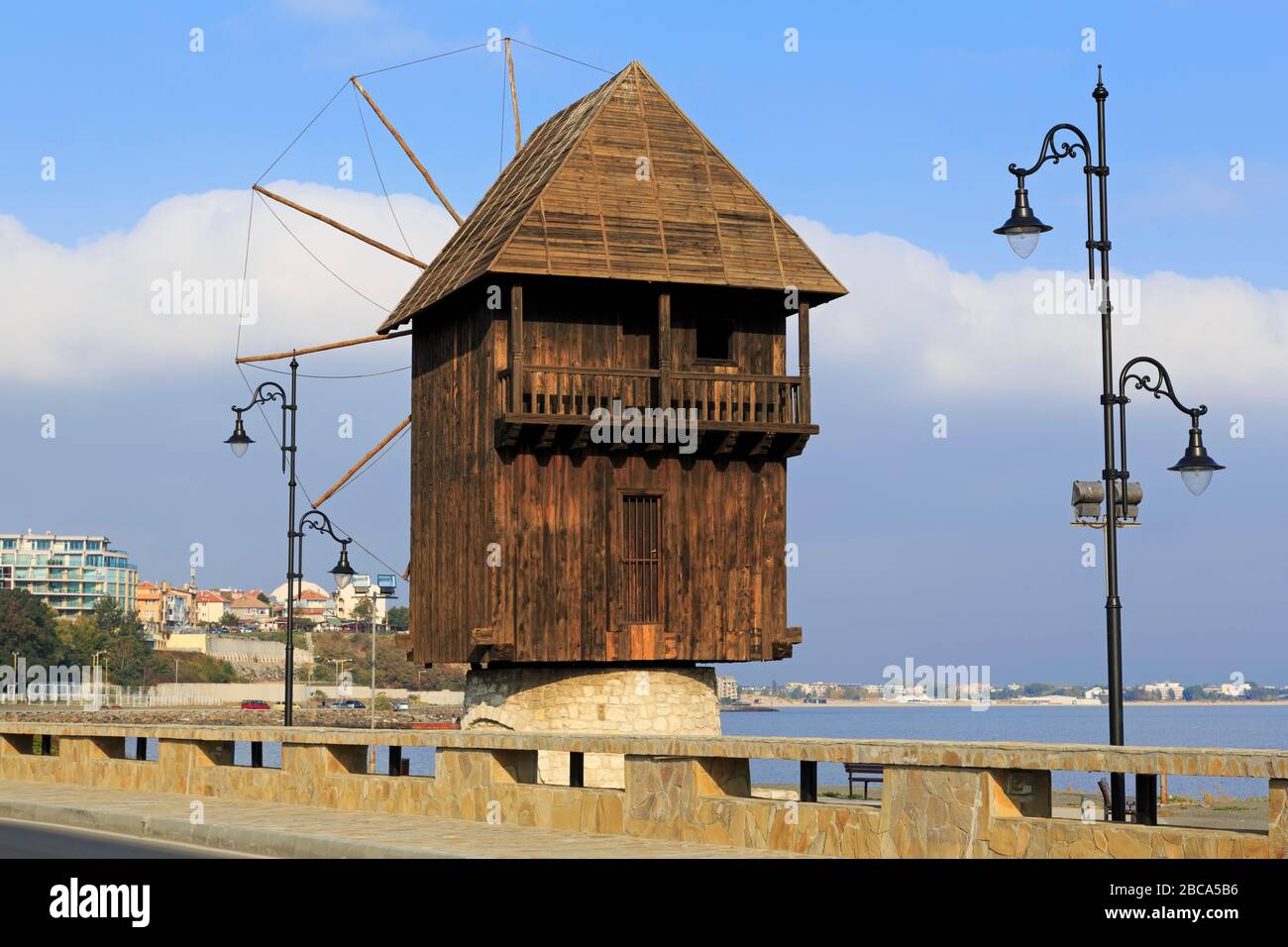 Windmill in Old Town,Nessebar,Bulgaria,Eastern Europe Stock Photo - Alamy