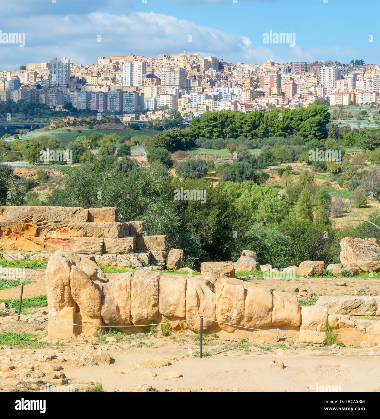Atlas Statue, Valley of the Temples, Agrigento, Sicily, Italy Stock ...