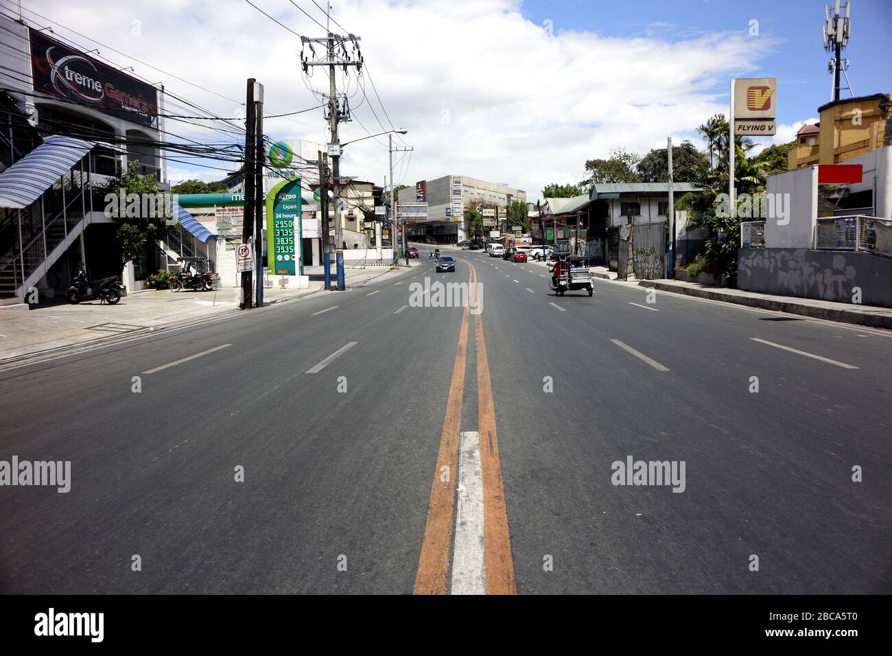 Antipolo City, Philippines - April 2, 2020: Empty streets during ...