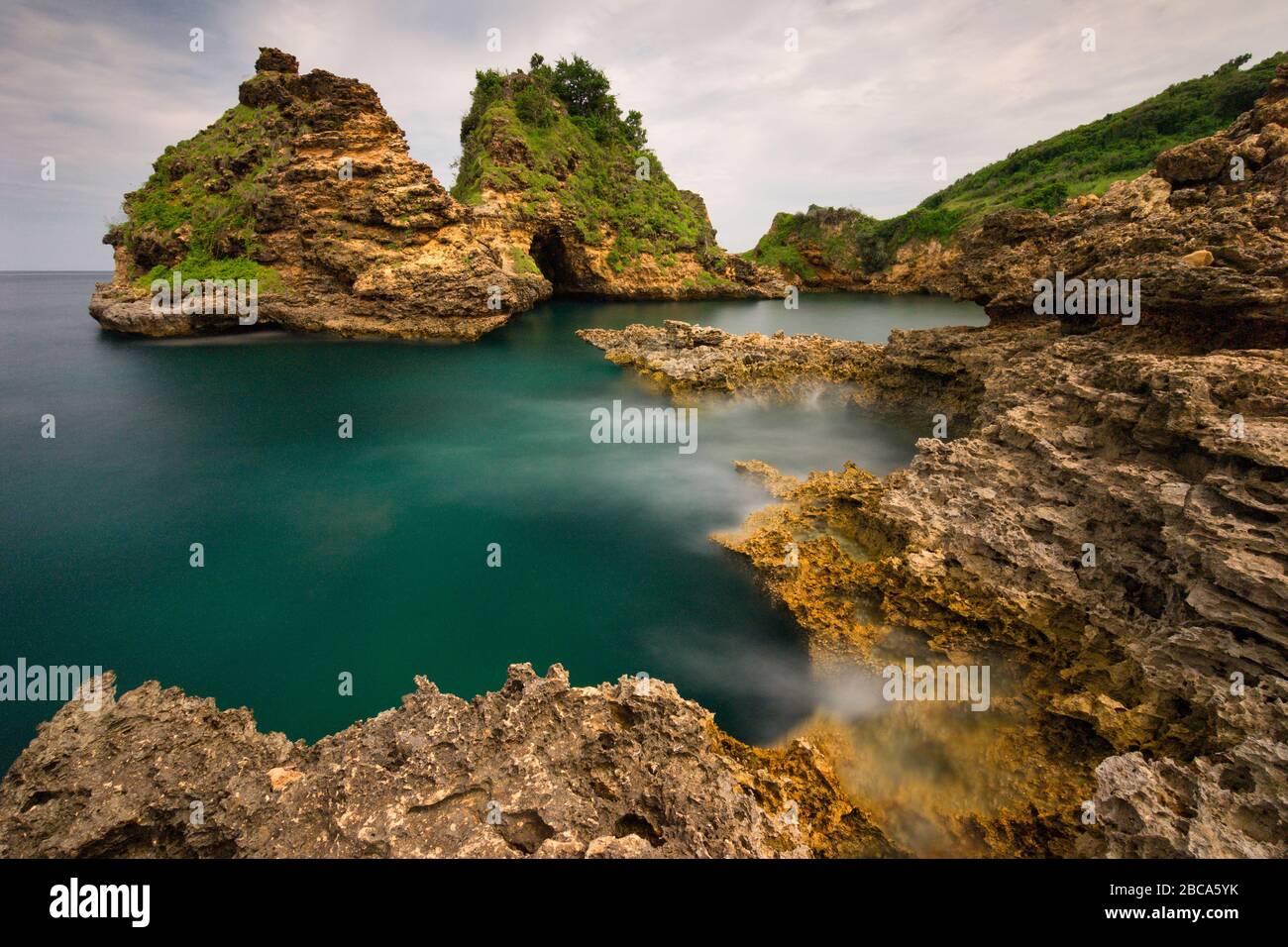 Gunung Tunak natural tourism park with views of white sand and ...