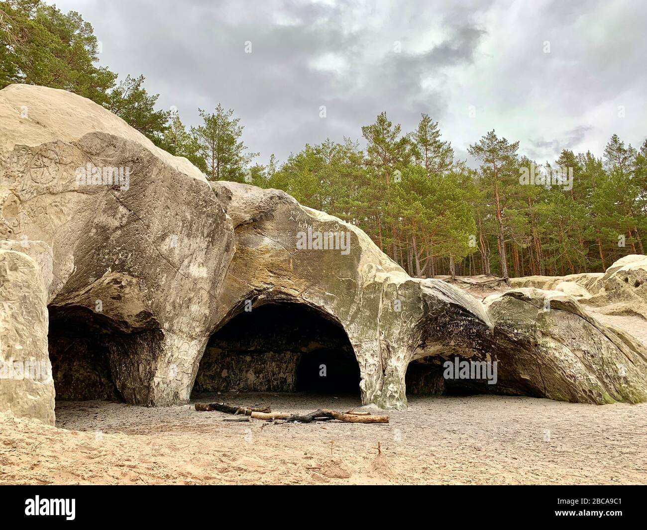Sand formations, sand caves, near Regenstein Castle Stock Photo - Alamy
