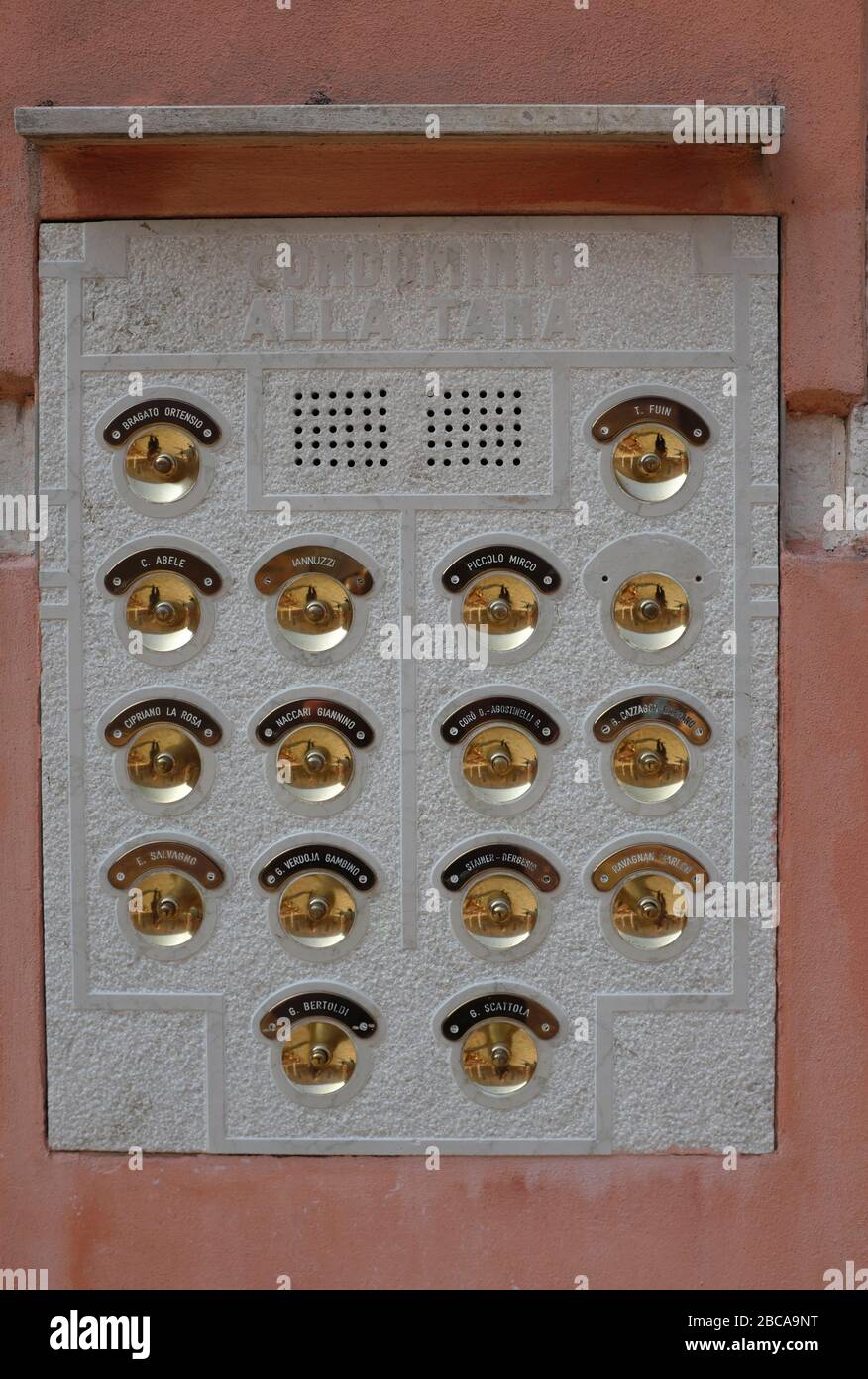 Bell buttons in Venice Stock Photo - Alamy