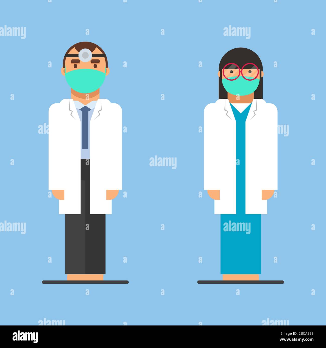 Medical doctor character in cartoon style Stock Photo - Alamy