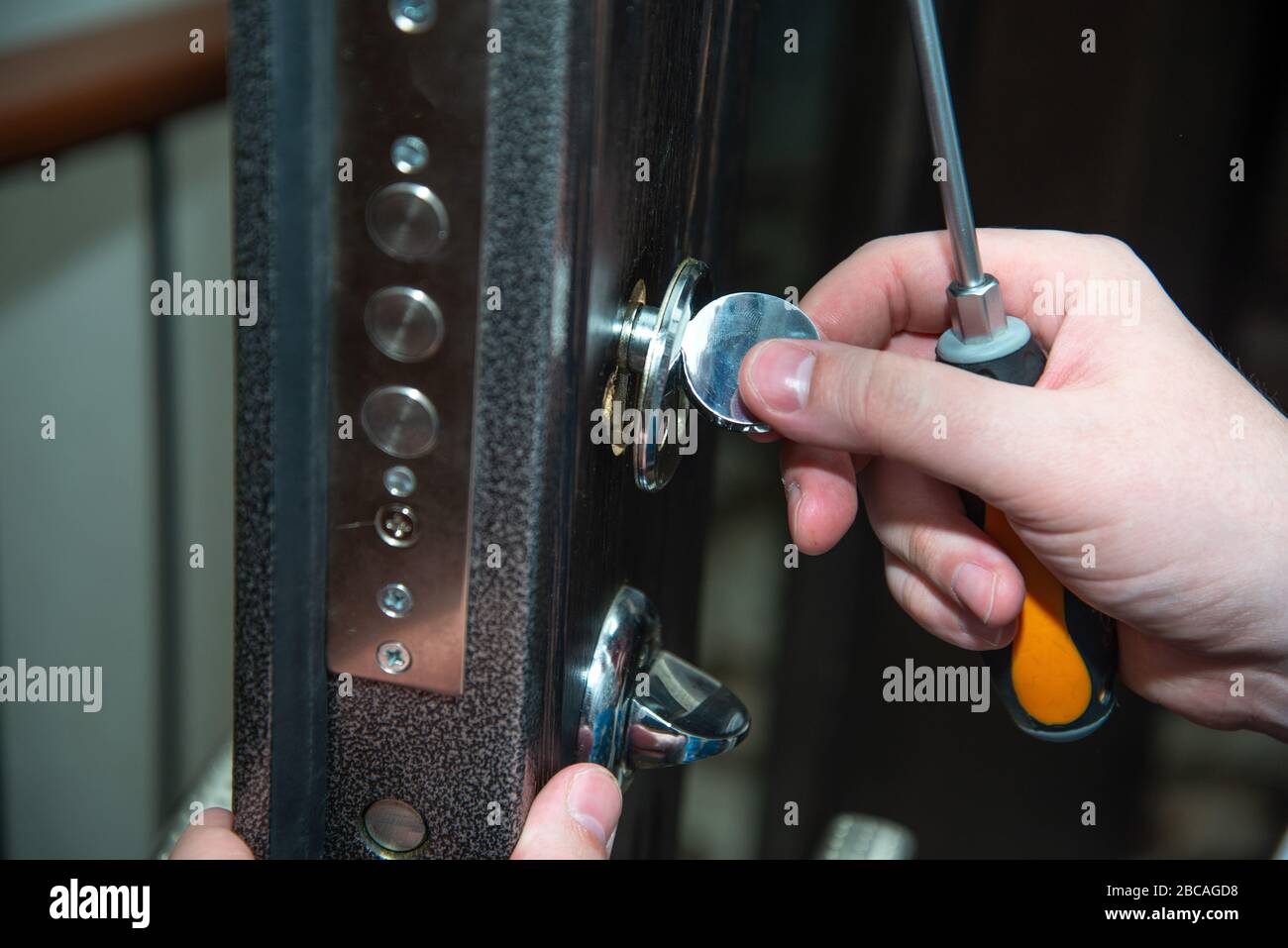 Door lock mechanism hi-res stock photography and images - Alamy