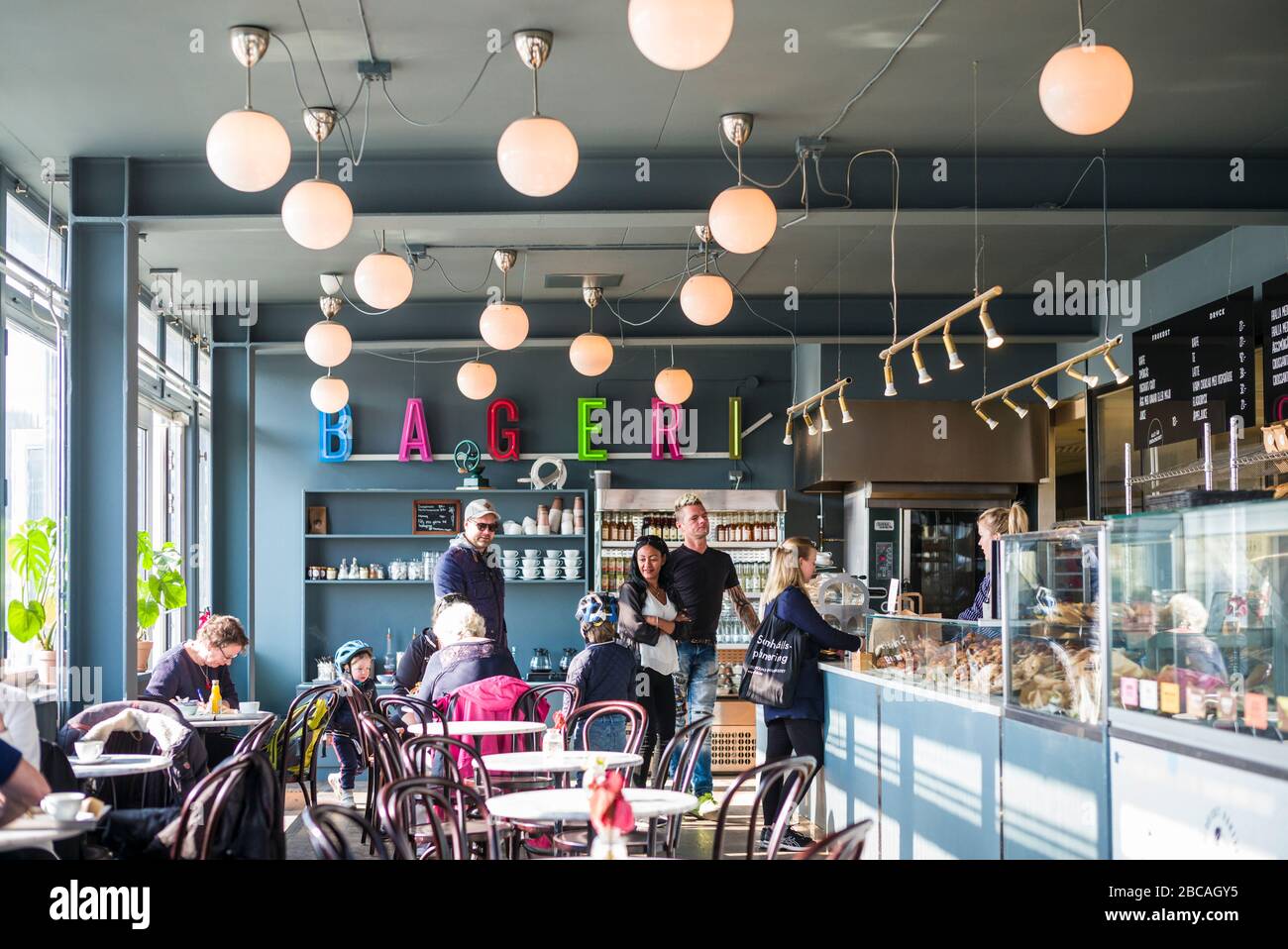 Sweden, Stockholm, Gamla Stan, Old Town, old town bakery, interior ...
