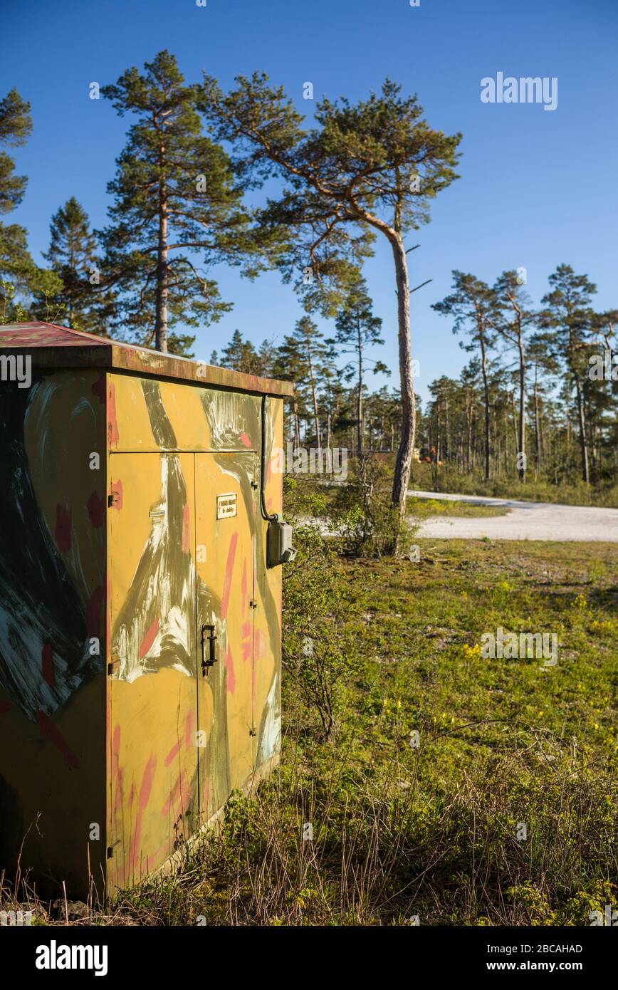 Sweden, Gotland Island, Bungenas, former chalk mine and military base ...