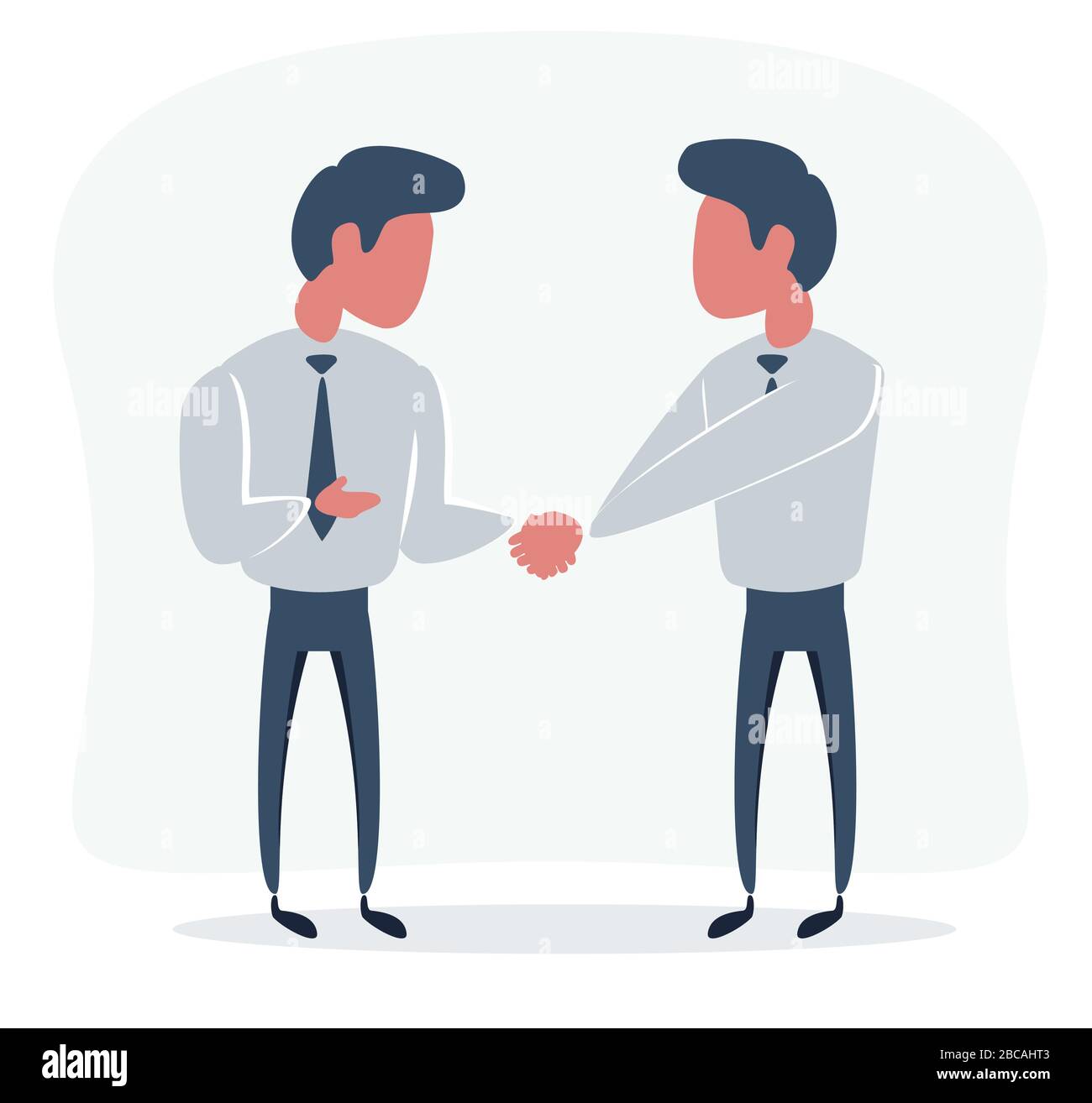 Business partners shaking hands as a symbol of unity Stock Vector Image ...