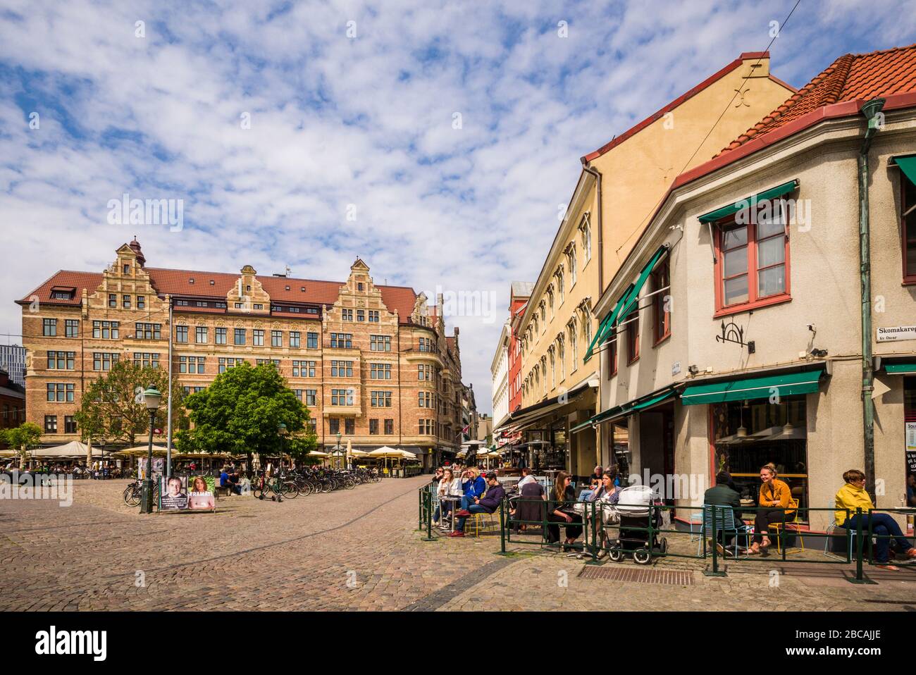 Sweden, Scania, Malmo, Lilla Torg square Stock Photo - Alamy