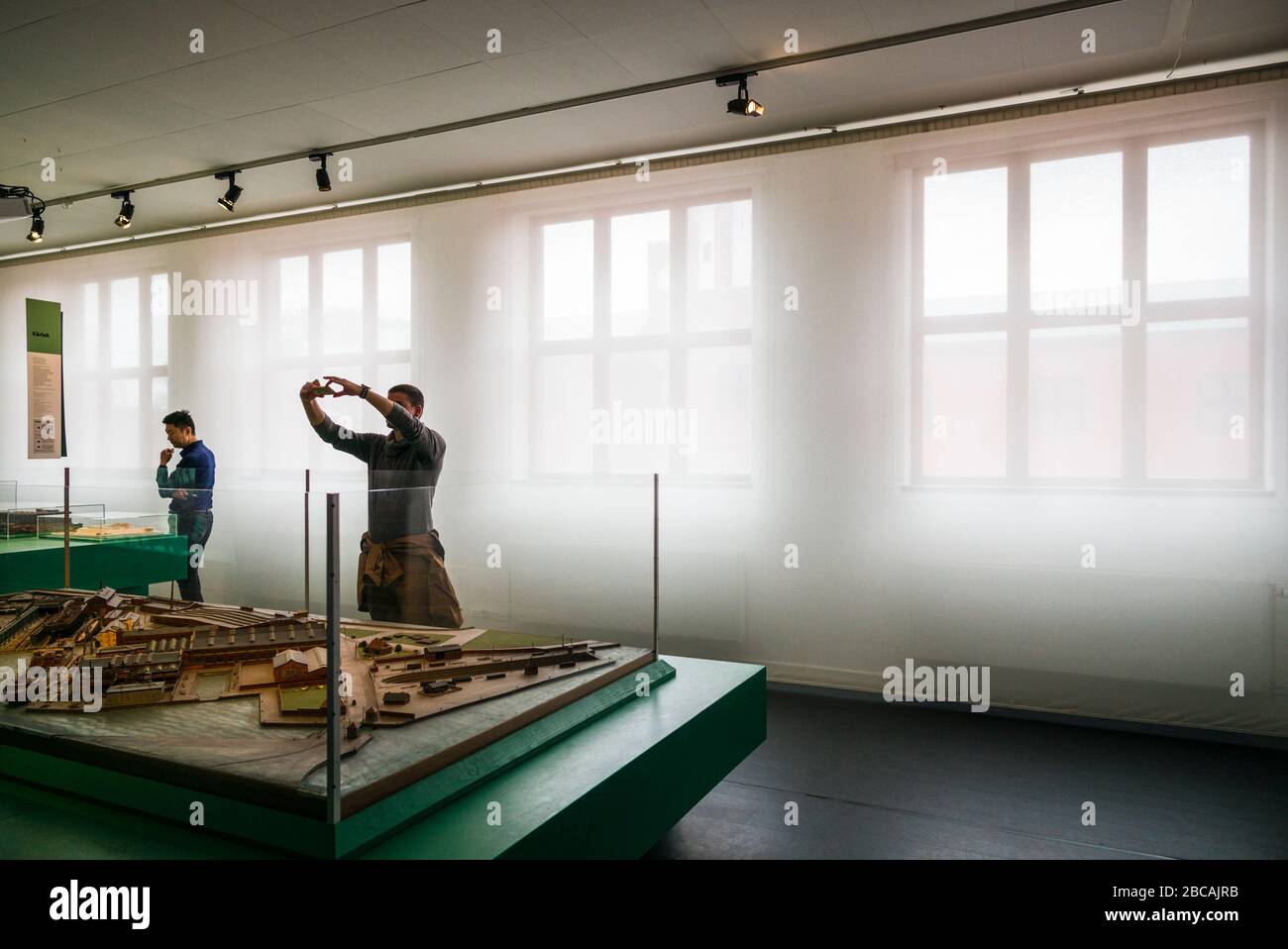 Sweden, Scania, Malmo, Malmo Museer Museums, miniature diorama of Malmo ...