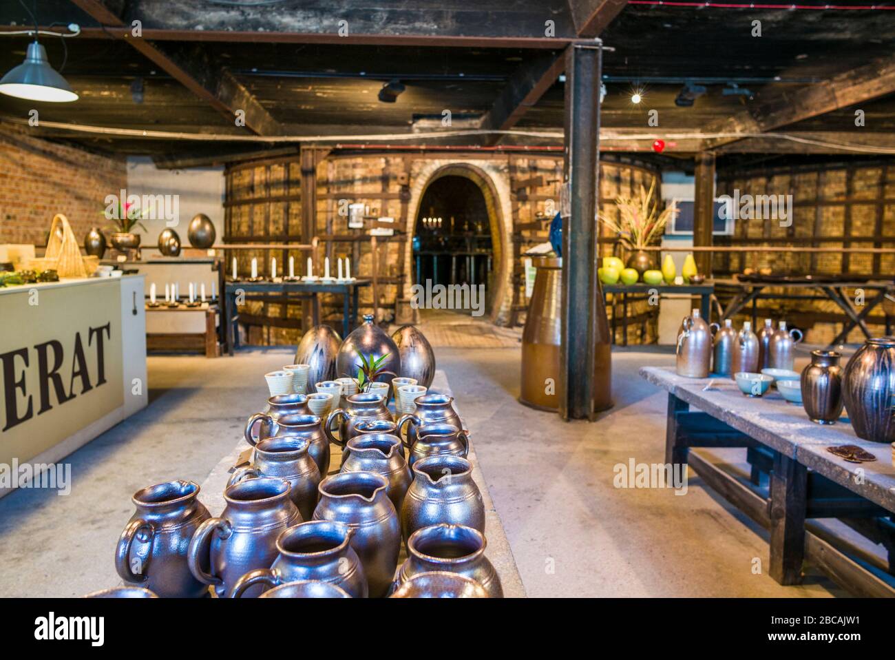 Sweden, Scania, Hoganas, Hoganas Saltglaserat pottery complex, huge ...