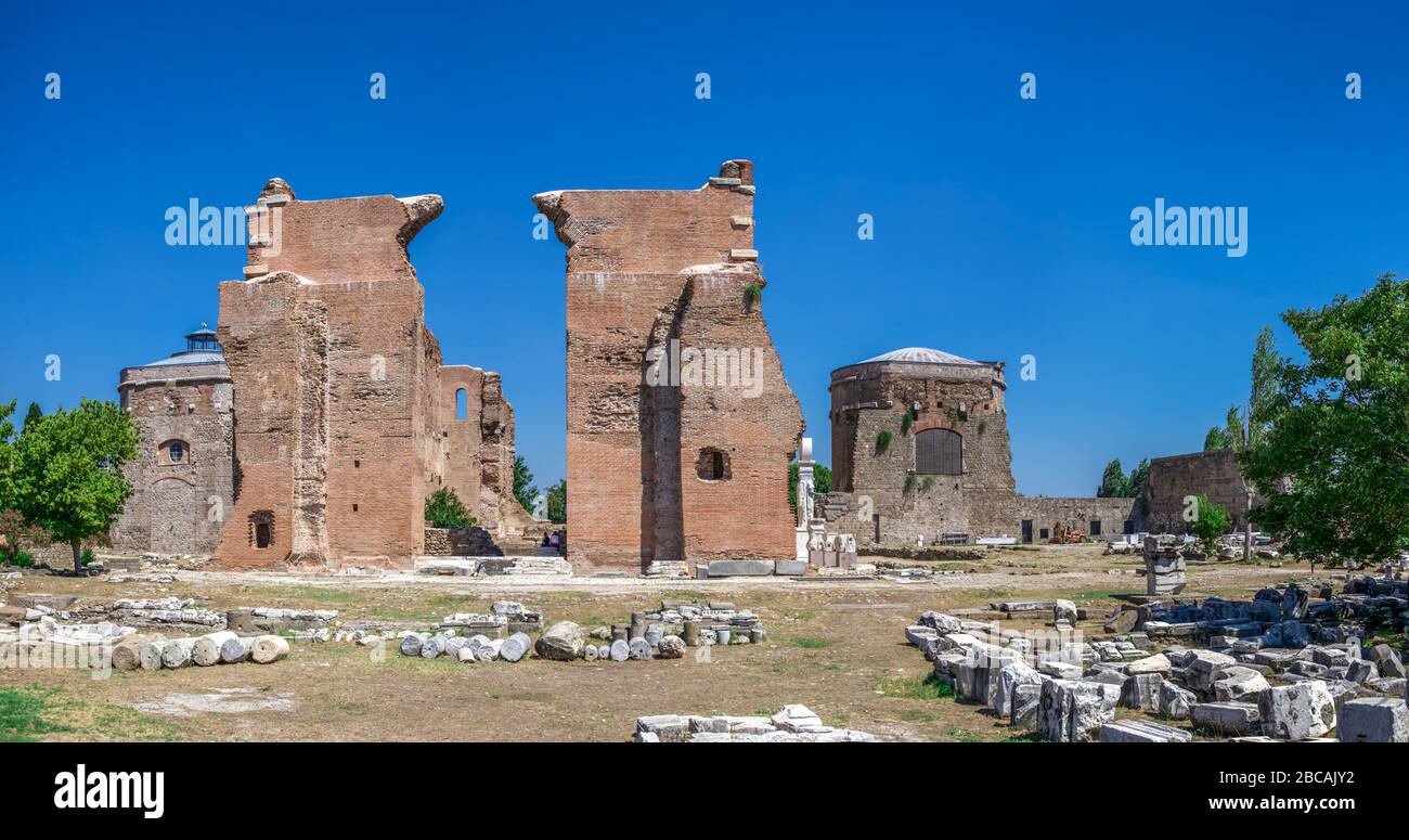 Ruins of the Red Basilica or Temple of Serapis in the Ancient Greek ...