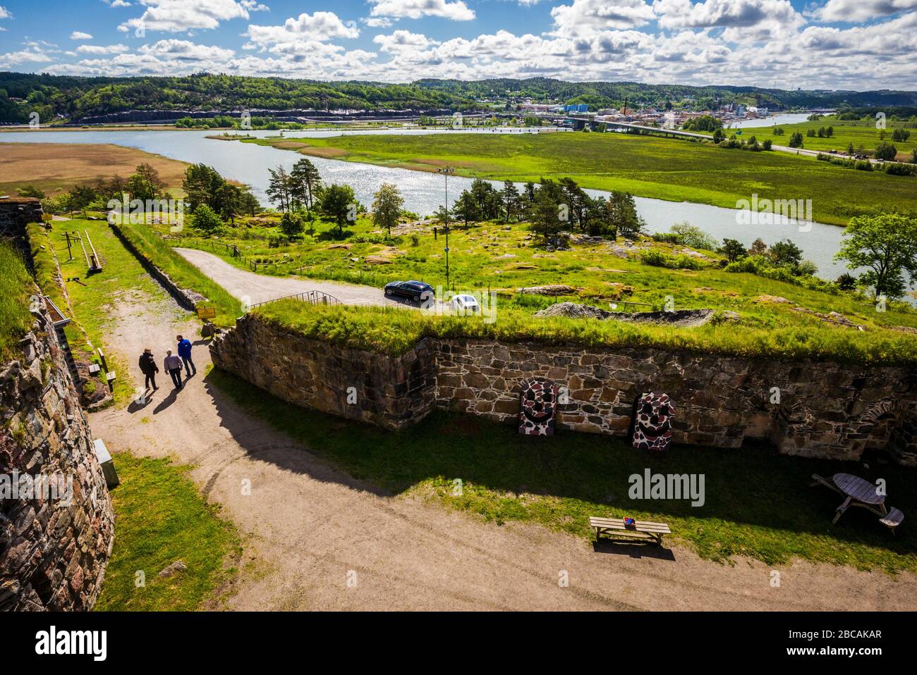 Sweden, Bohuslan, Kungalv, 14th century midieval fortress, Bohus ...