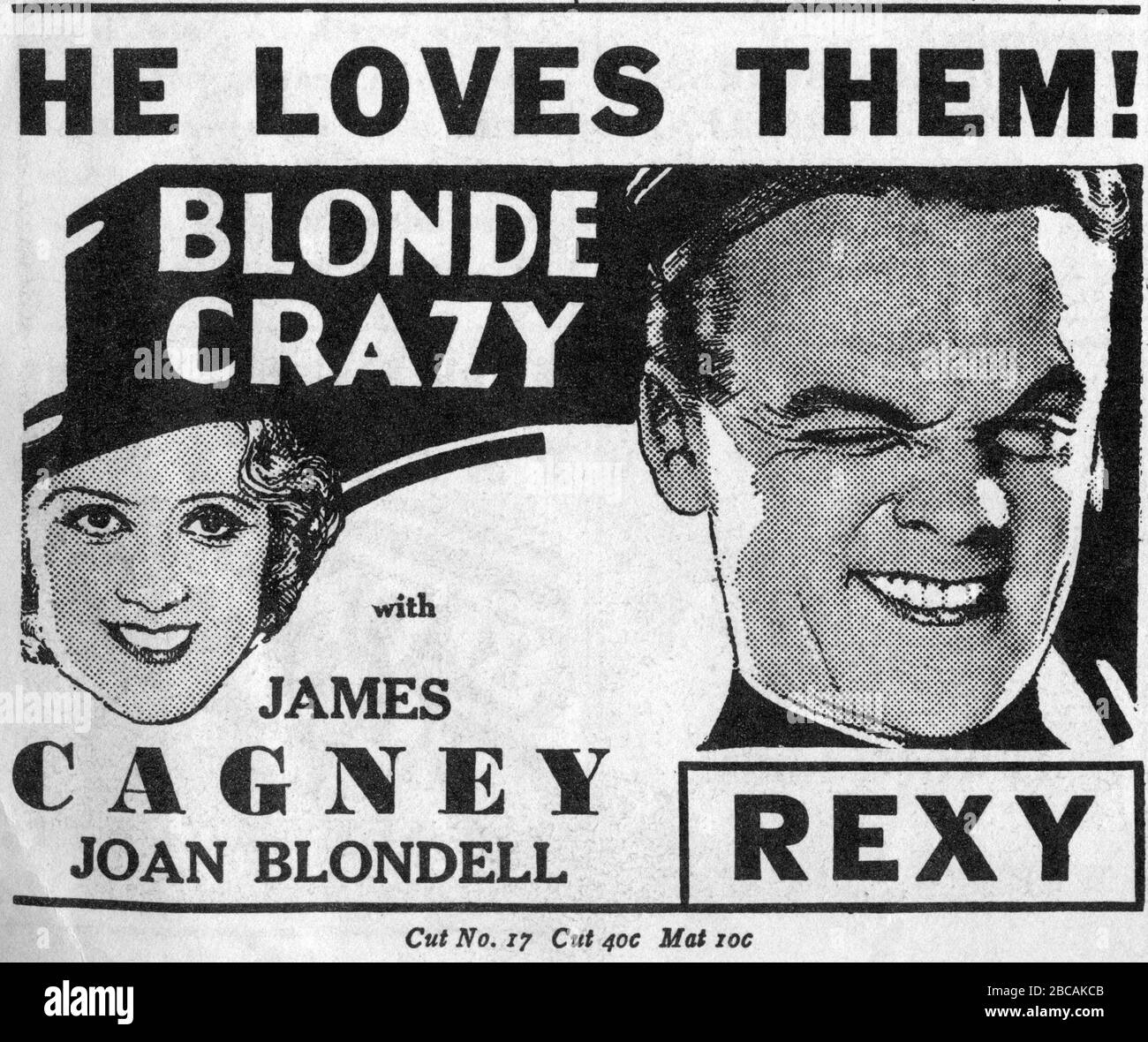 JAMES CAGNEY and JOAN BLONDELL in BLONDE CRAZY aka LARCENY LANE 1931 ...