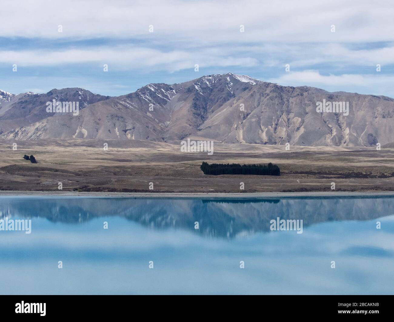 View Across Lake Tekapo from Mount John Summit track with the ...