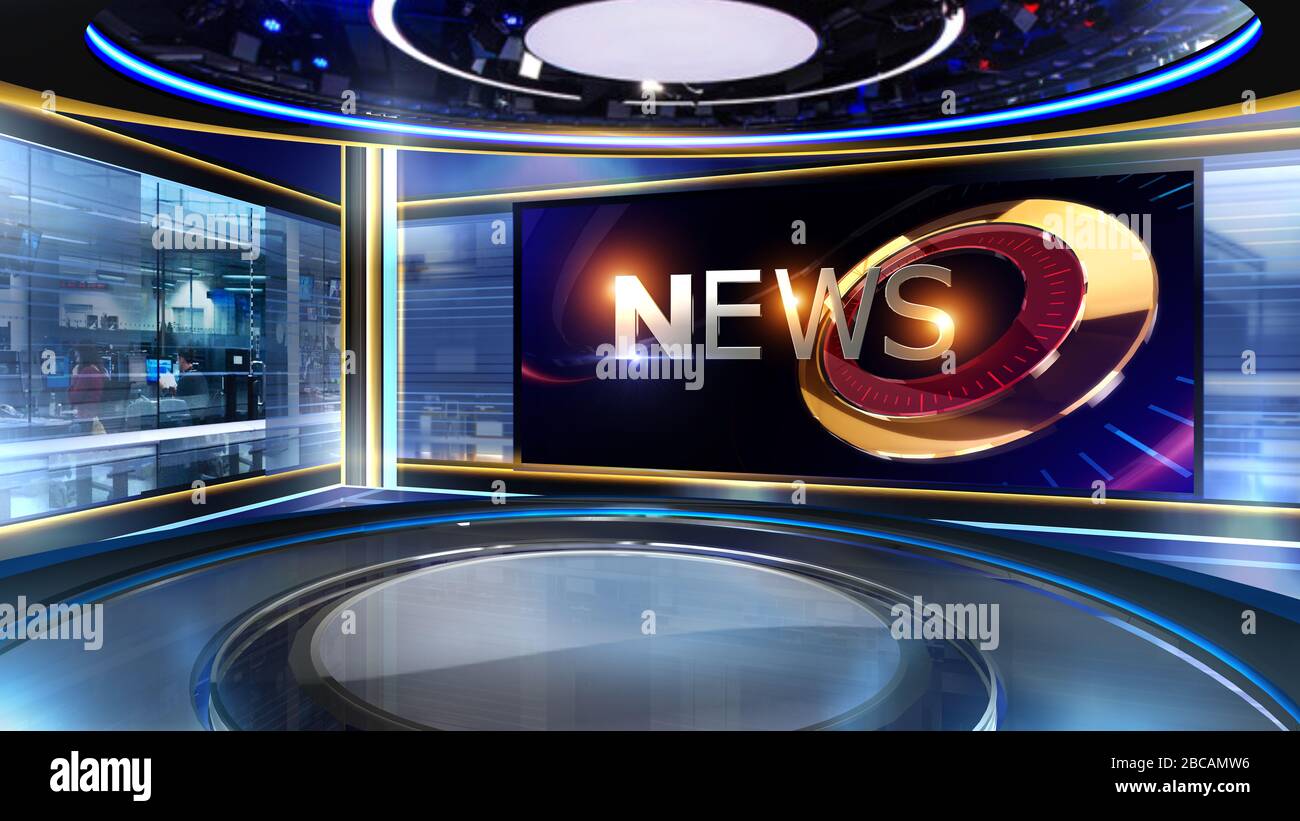 3D rendering Virtual set studio for chroma footage Realize your vision ...