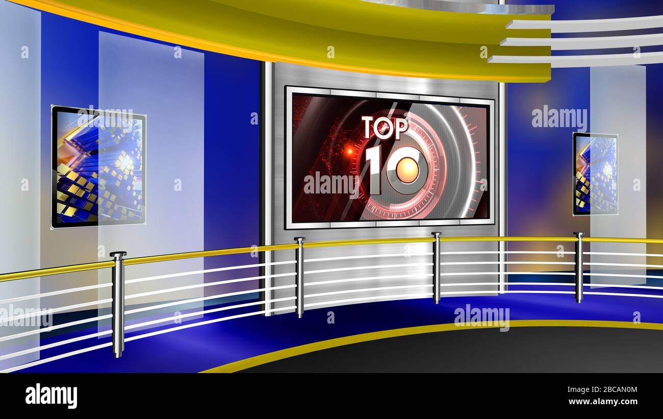3D rendering Virtual set studio for chroma footage Realize your vision ...