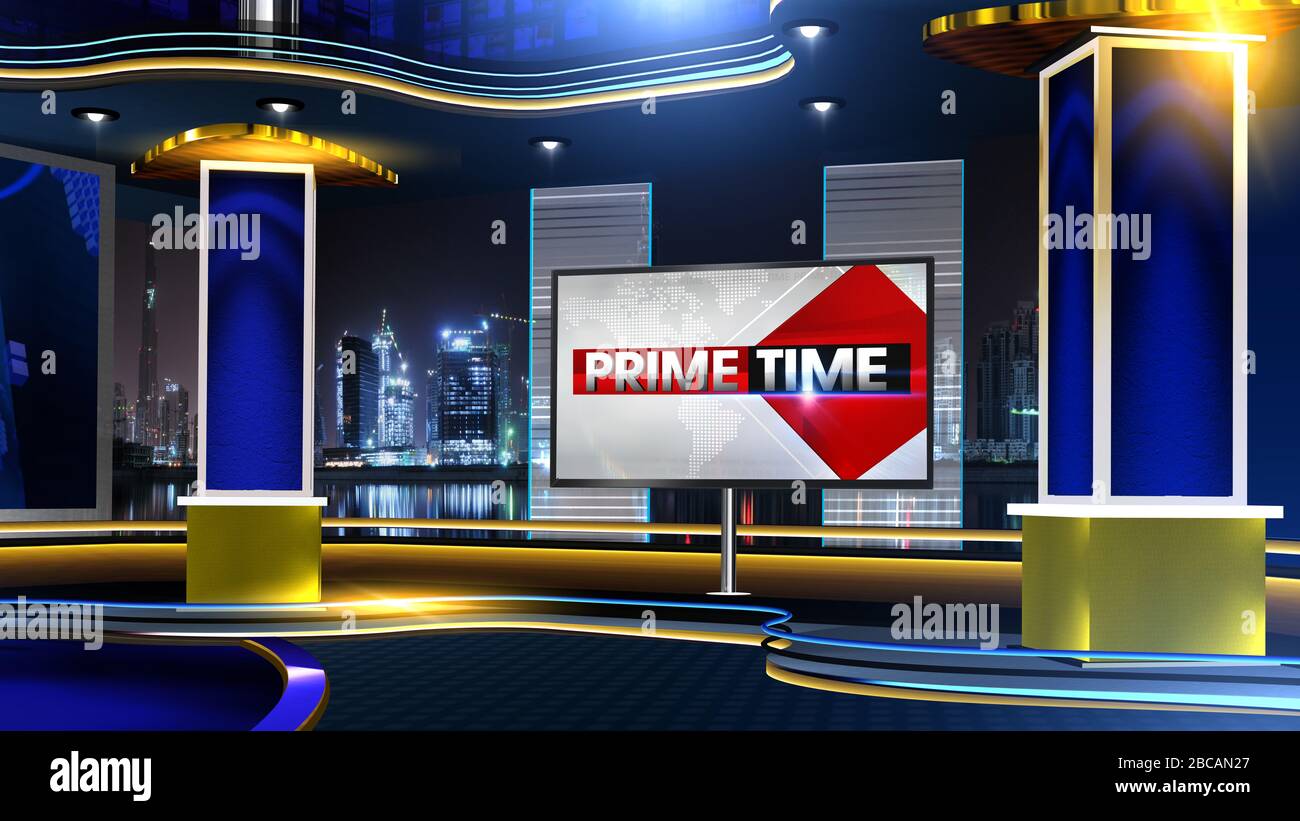 3D rendering Virtual set studio for chroma footage Realize your vision ...