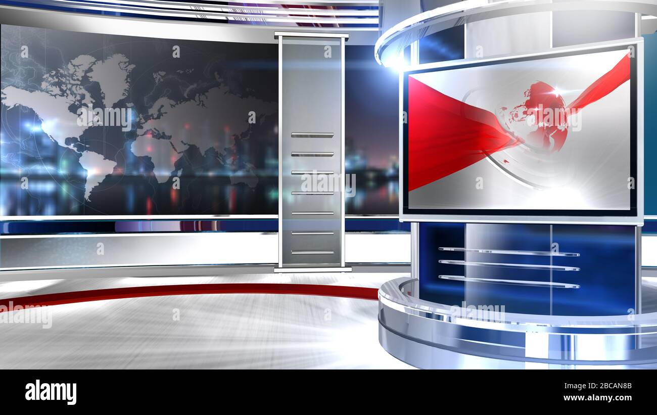 3D rendering Virtual set studio for chroma footage Realize your vision ...