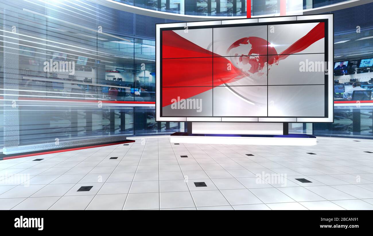 3D rendering Virtual set studio for chroma footage Realize your vision ...