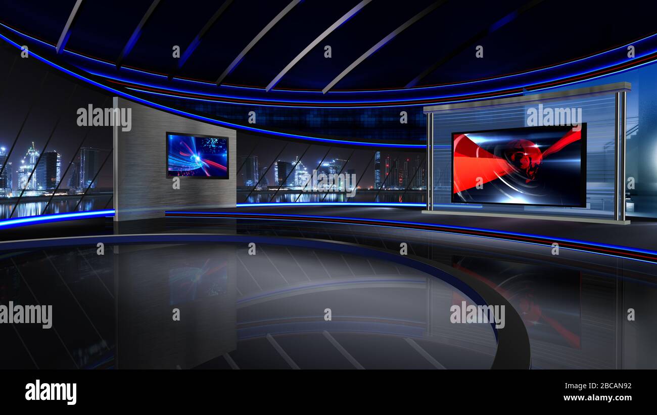 3D rendering Virtual set studio for chroma footage Realize your vision ...