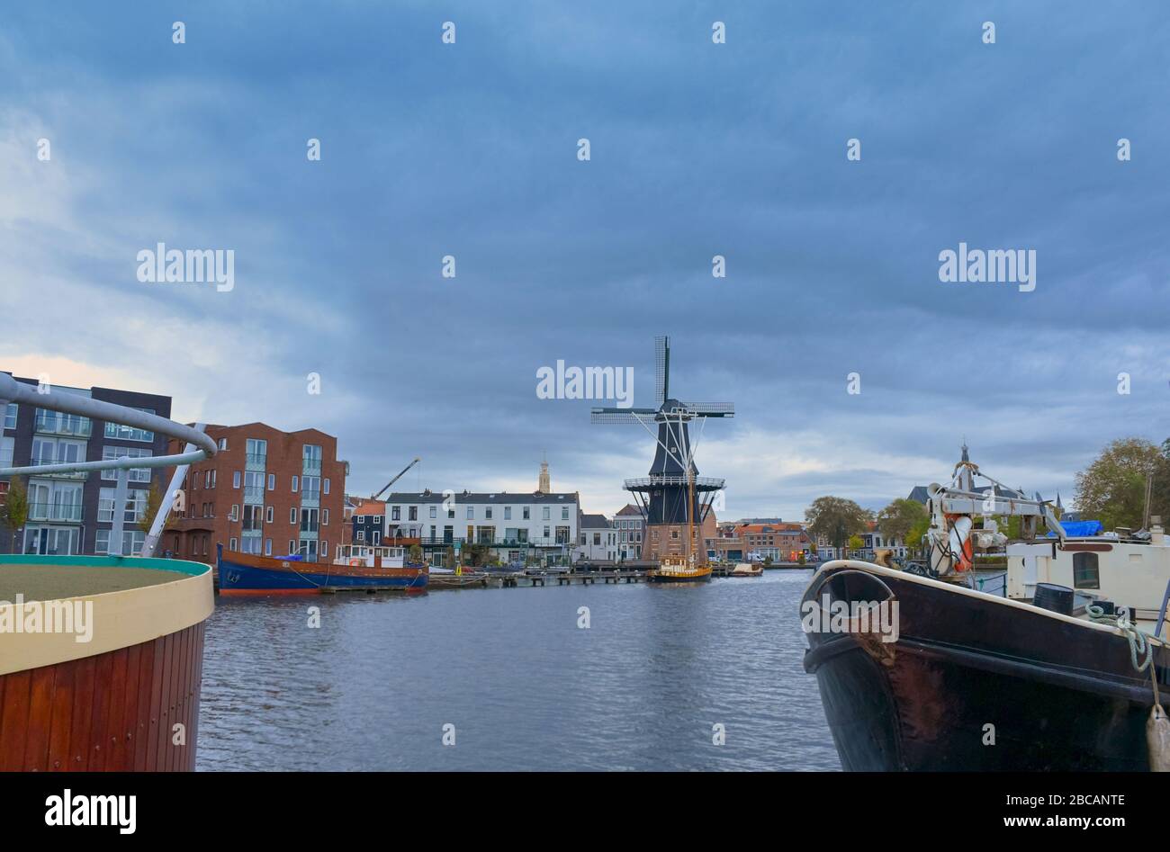 A Beautiful City View Of Haarlem In Amsterdam, Netherlands Stock Photo ...
