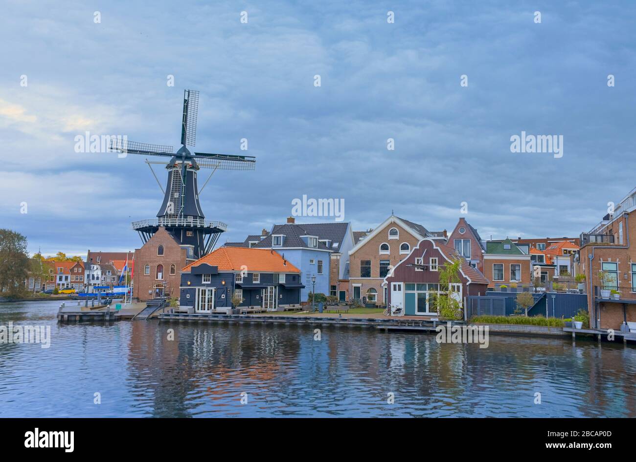 A Beautiful City View Of Haarlem In Amsterdam, Netherlands Stock Photo ...