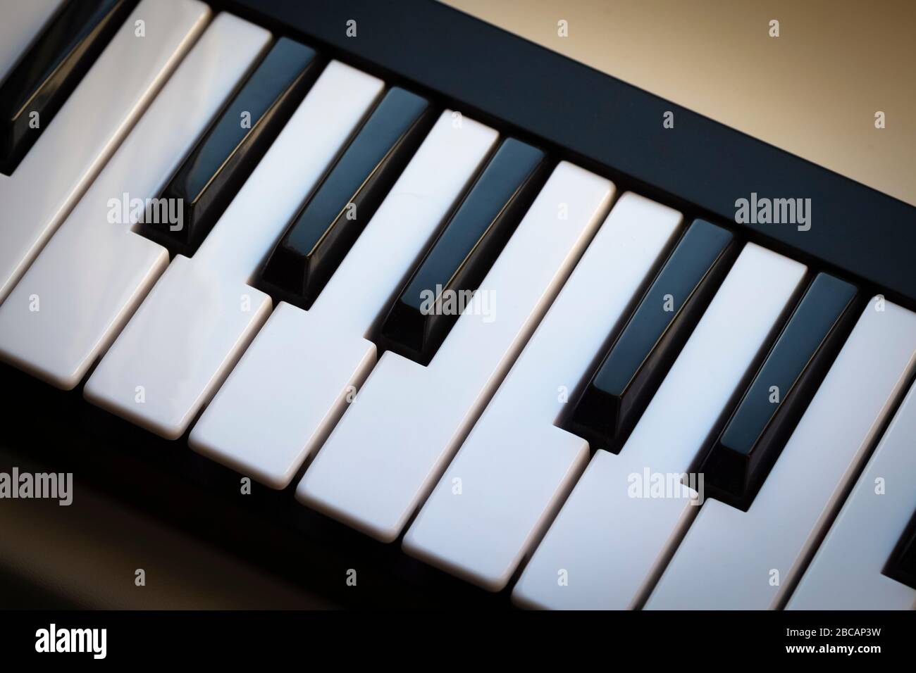 Black and white piano keys close up Stock Photo - Alamy
