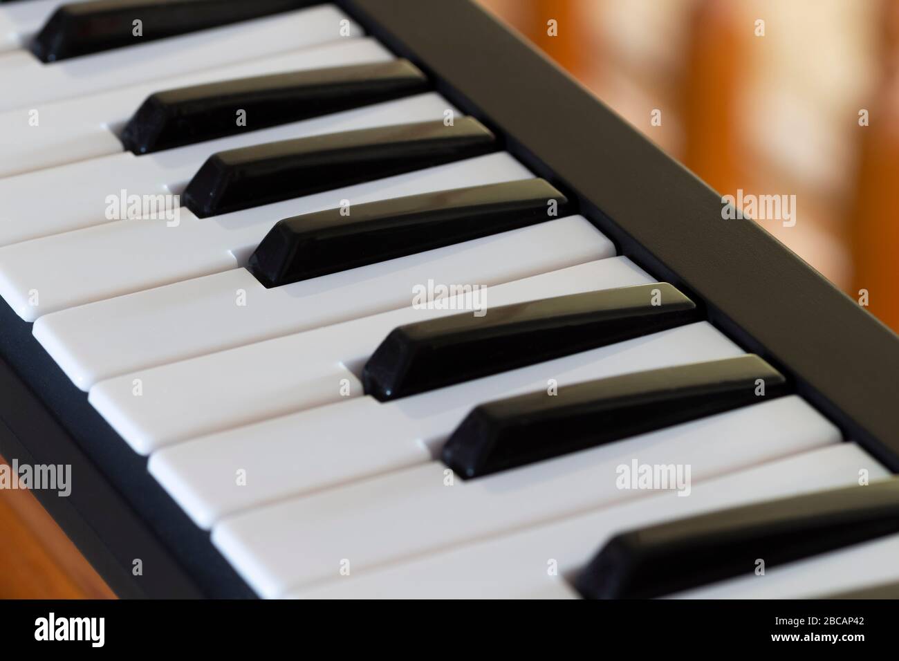 Black and white piano keys close up Stock Photo - Alamy