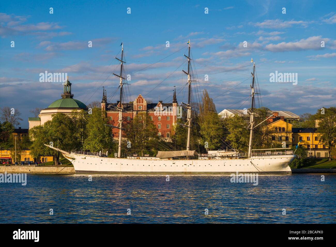 Sweden, Stockholm, Gamla Stan, Old Town, sailing ship Chapman Stock ...