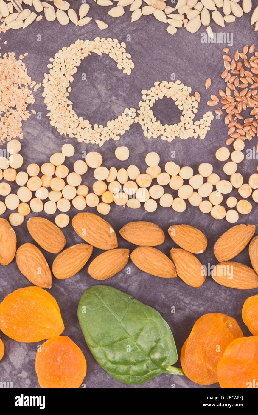 Different nutritious ingredients as source calcium, minerals and ...