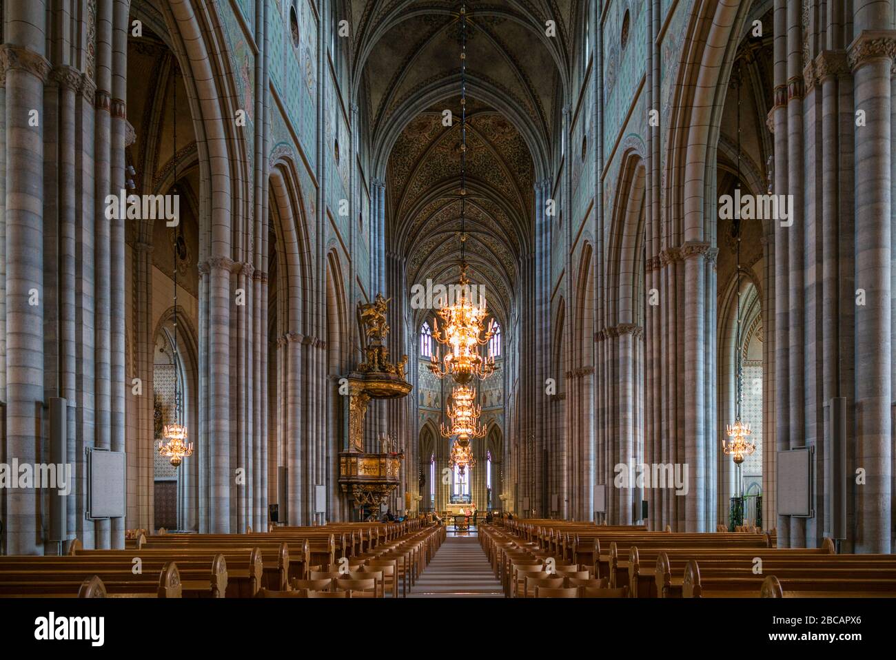 Sweden, Central Sweden, Uppsala, Domkyrka Cathedral, interior Stock ...
