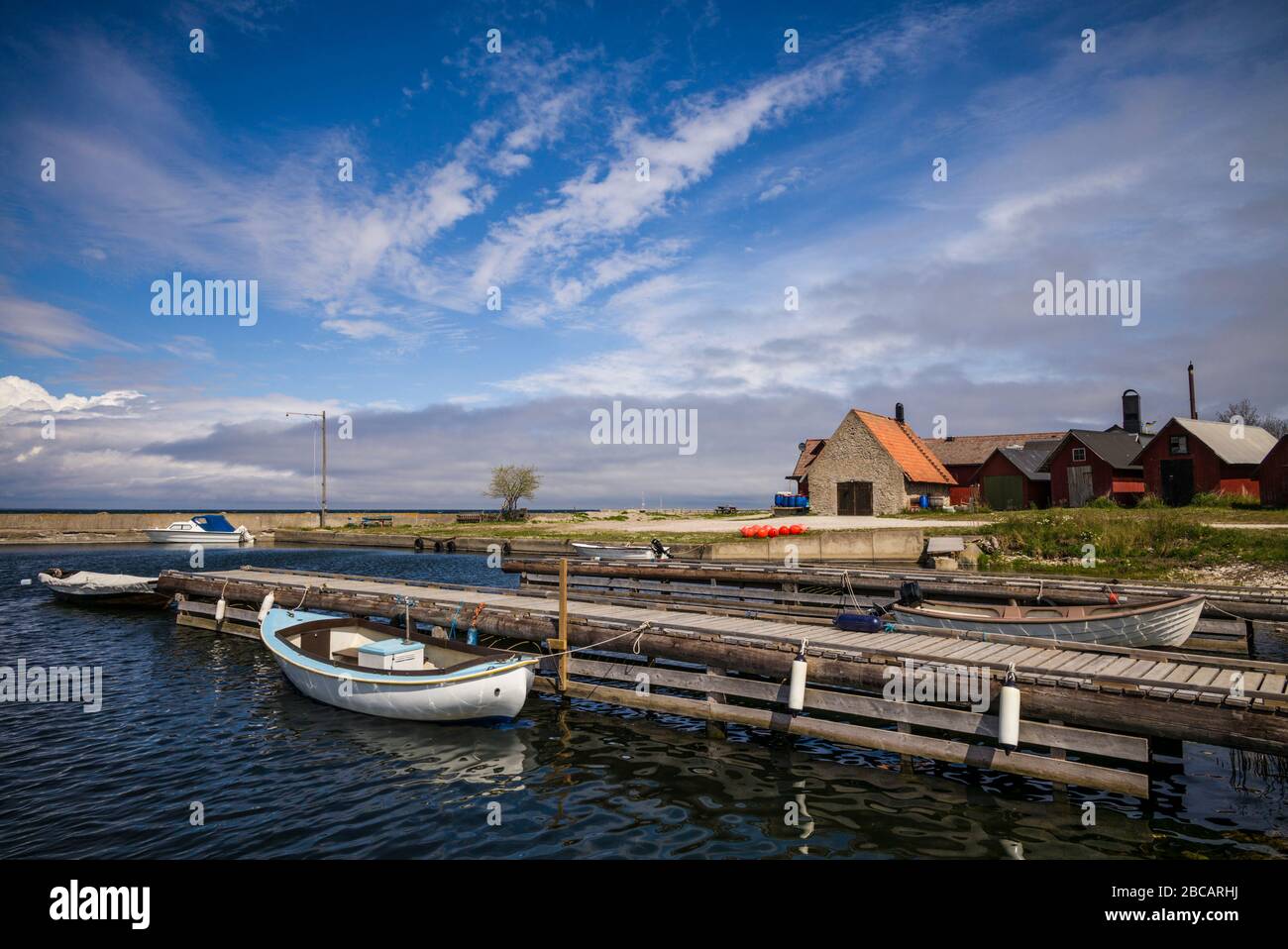 Sweden, Gotland Island, Katthammarsvik, small harbor Stock Photo - Alamy