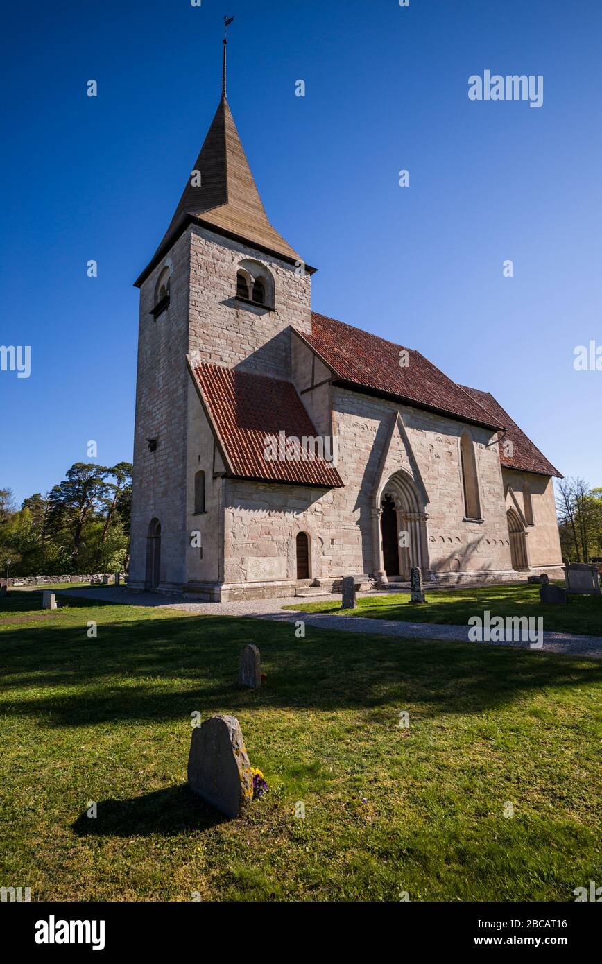 Sweden, Gotland Island, Bro, Bro kyrka church, exterior Stock Photo - Alamy