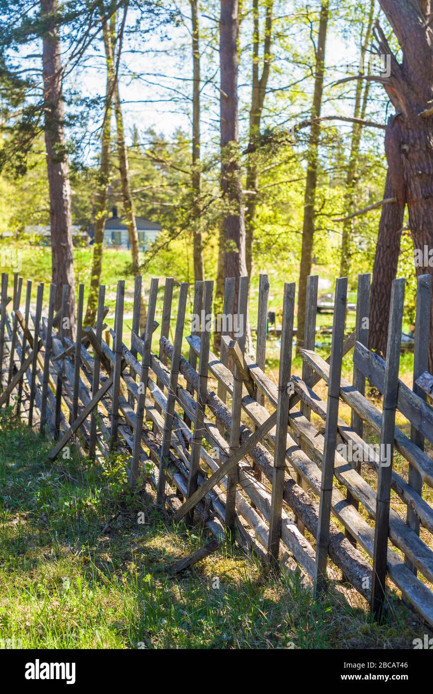 Traditional swedish fence hi-res stock photography and images - Alamy