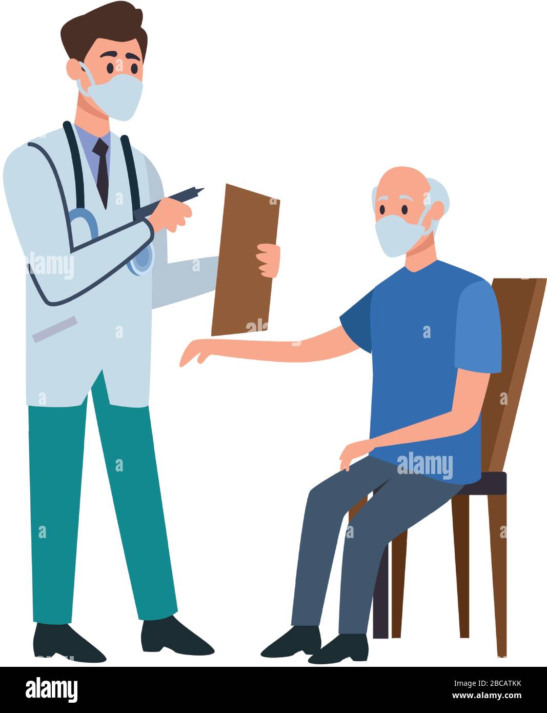 Old man elderly seated doctor hi-res stock photography and images - Alamy