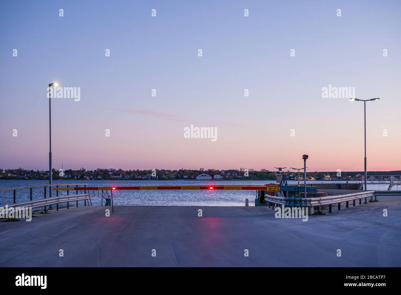Sweden, Faro Island, Broa, Gotland Ferry landing, dusk Stock Photo - Alamy