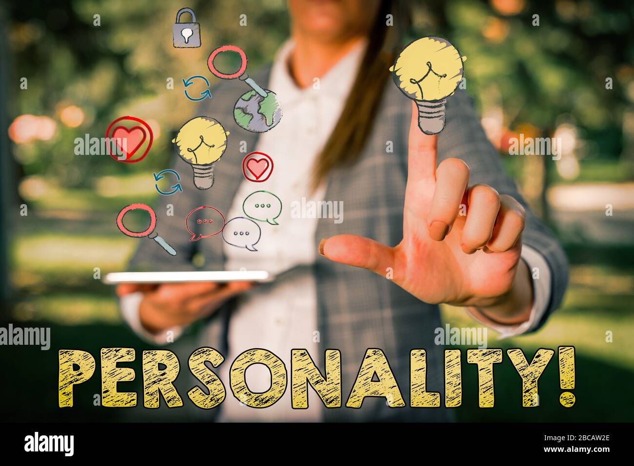 Text sign showing Personality. Business photo showcasing combination ...