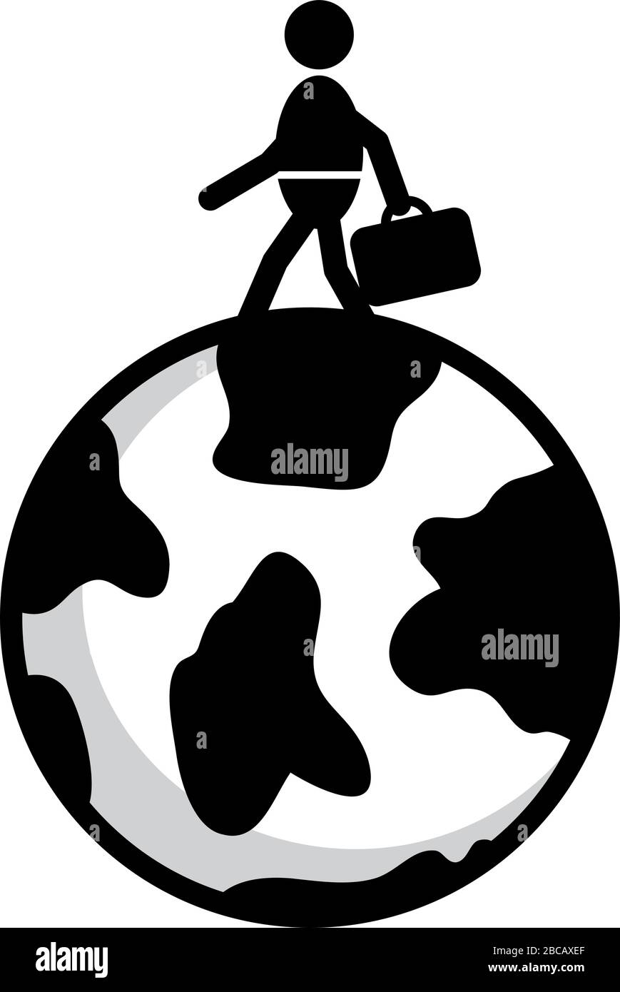 A Worker Simple Monochrome Illustration Stock Vector Image & Art - Alamy