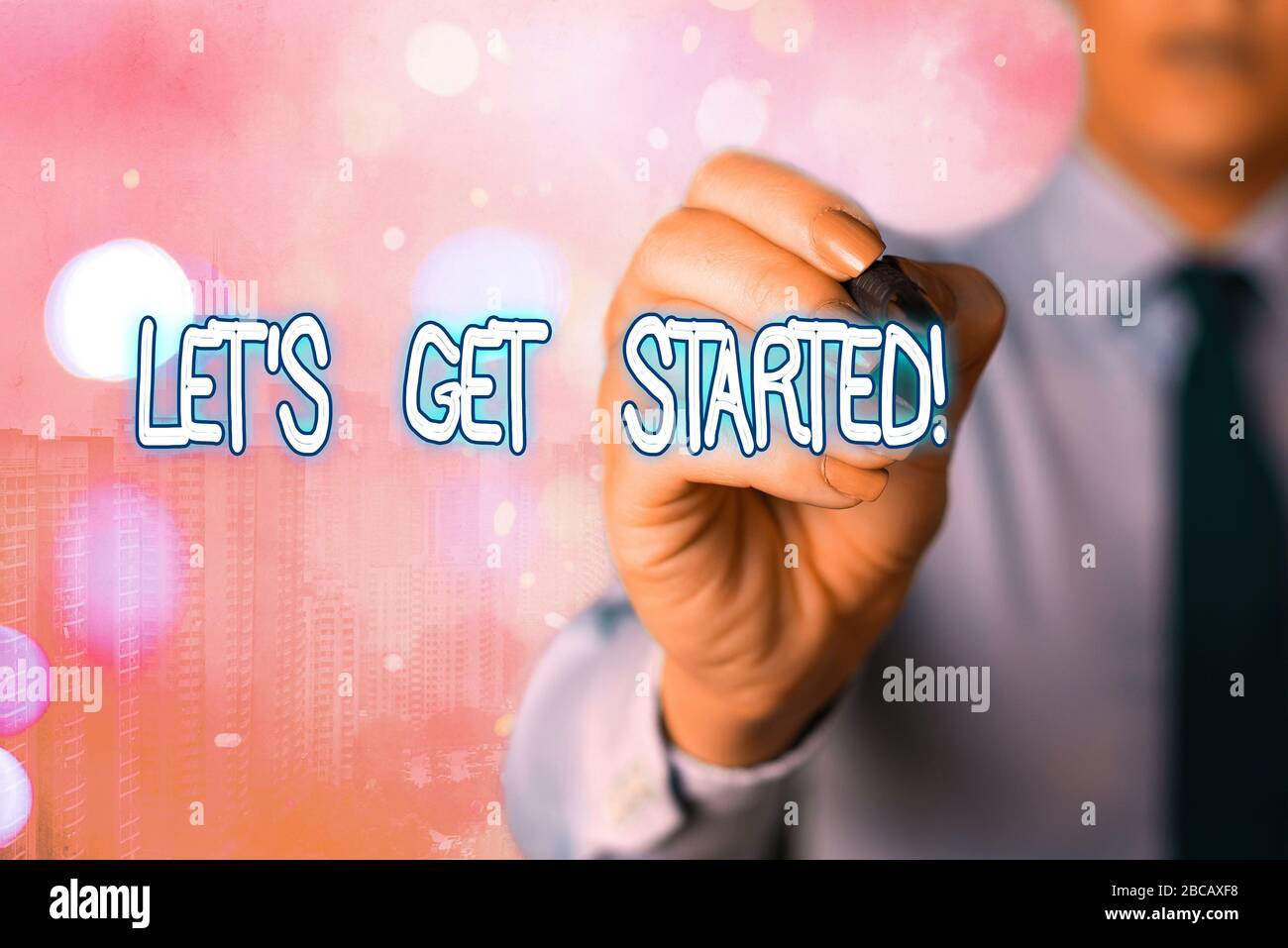 Word writing text Let Get Started. Business photo showcasing ...