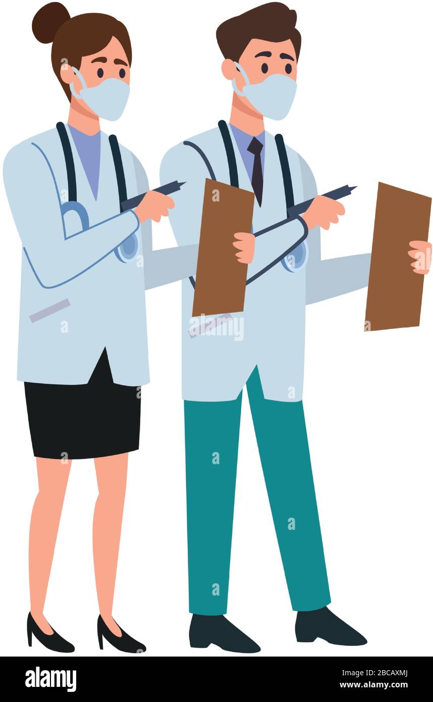 Couple doctors avatar characters hi-res stock photography and images ...