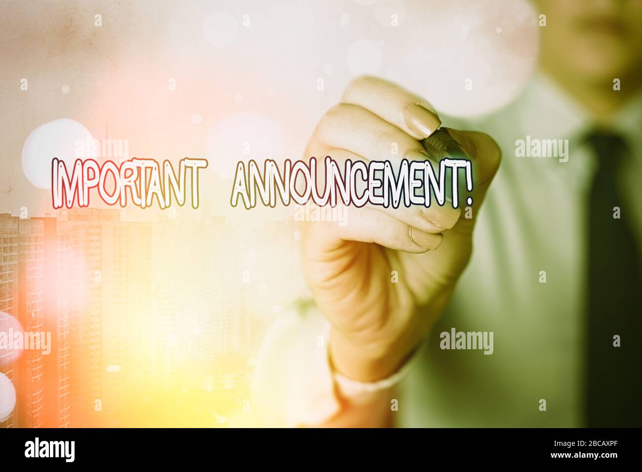 Word writing text Important Announcement. Business photo showcasing ...