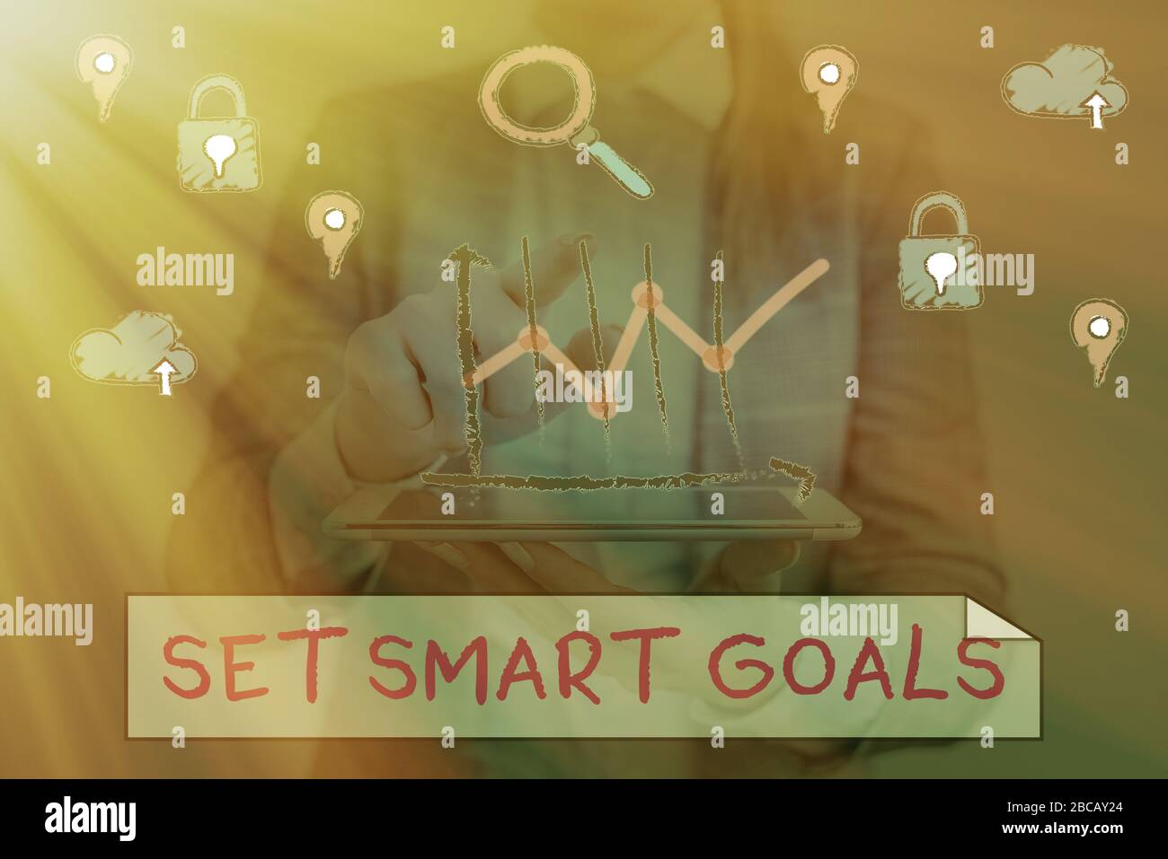 Handwriting text writing Set Smart Goals. Conceptual photo giving ...
