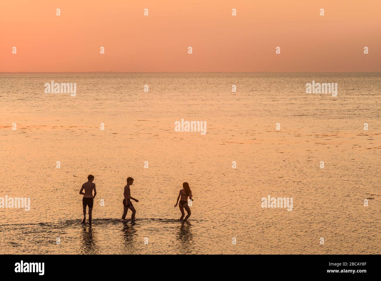 Sweden, Scania, Malmo, Riberborgs Stranden beach area, beach goers ...