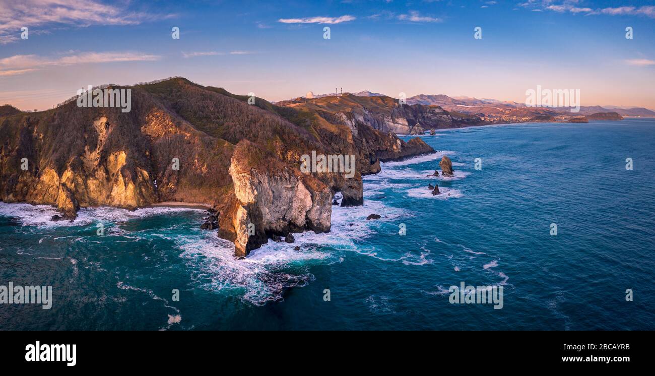 aerial view of Cape Chikyu in Muroran City hokkaido japan Stock Photo - Alamy