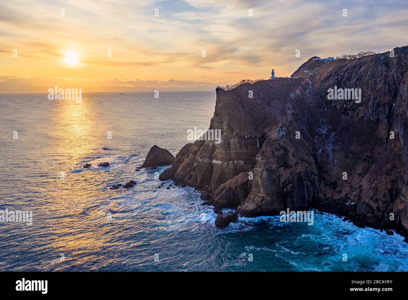 aerial view of Cape Chikyu in Muroran City hokkaido japan Stock Photo - Alamy